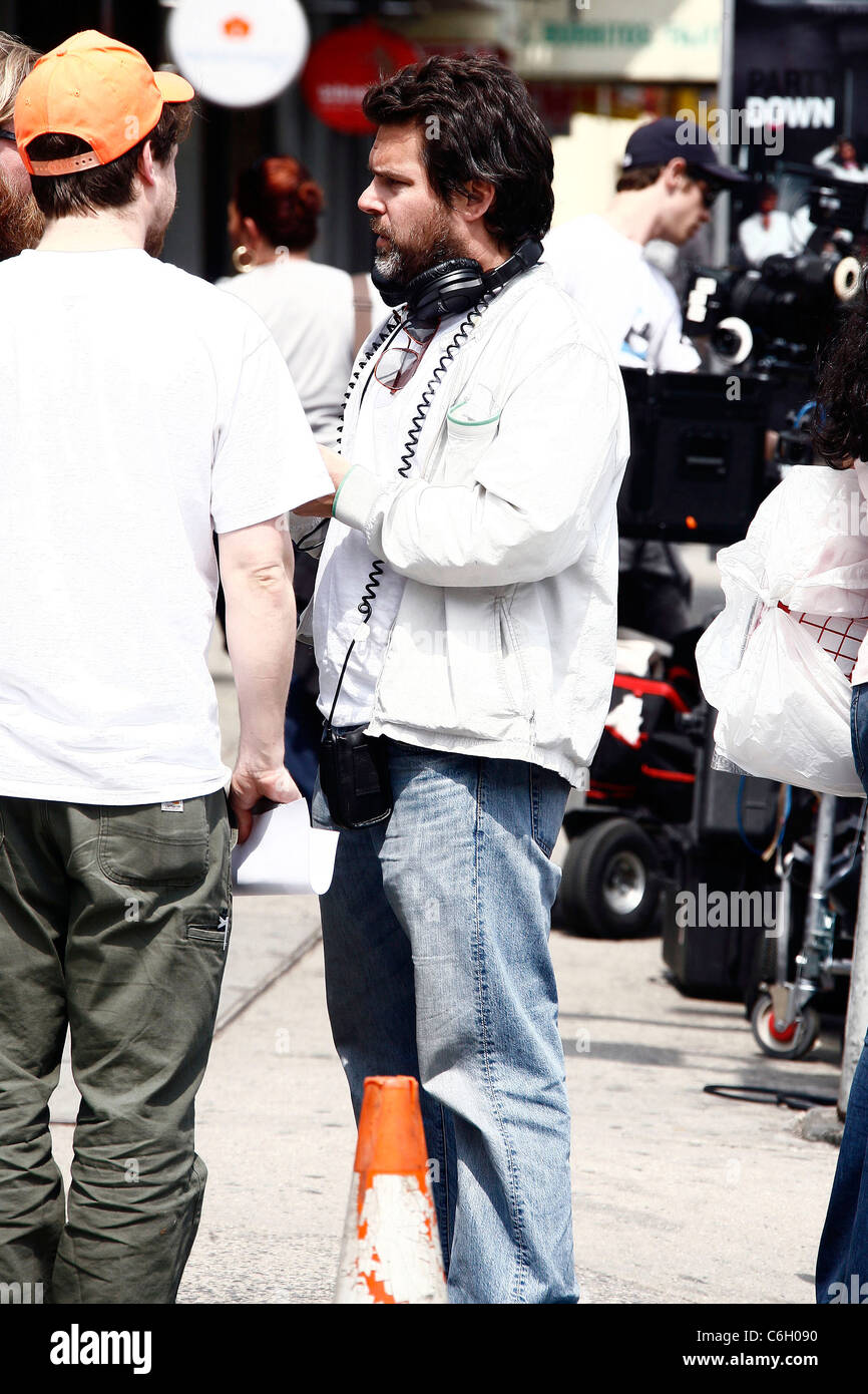 Director Michael Knowles on the film set for 'East Fifth Bliss' filming ...