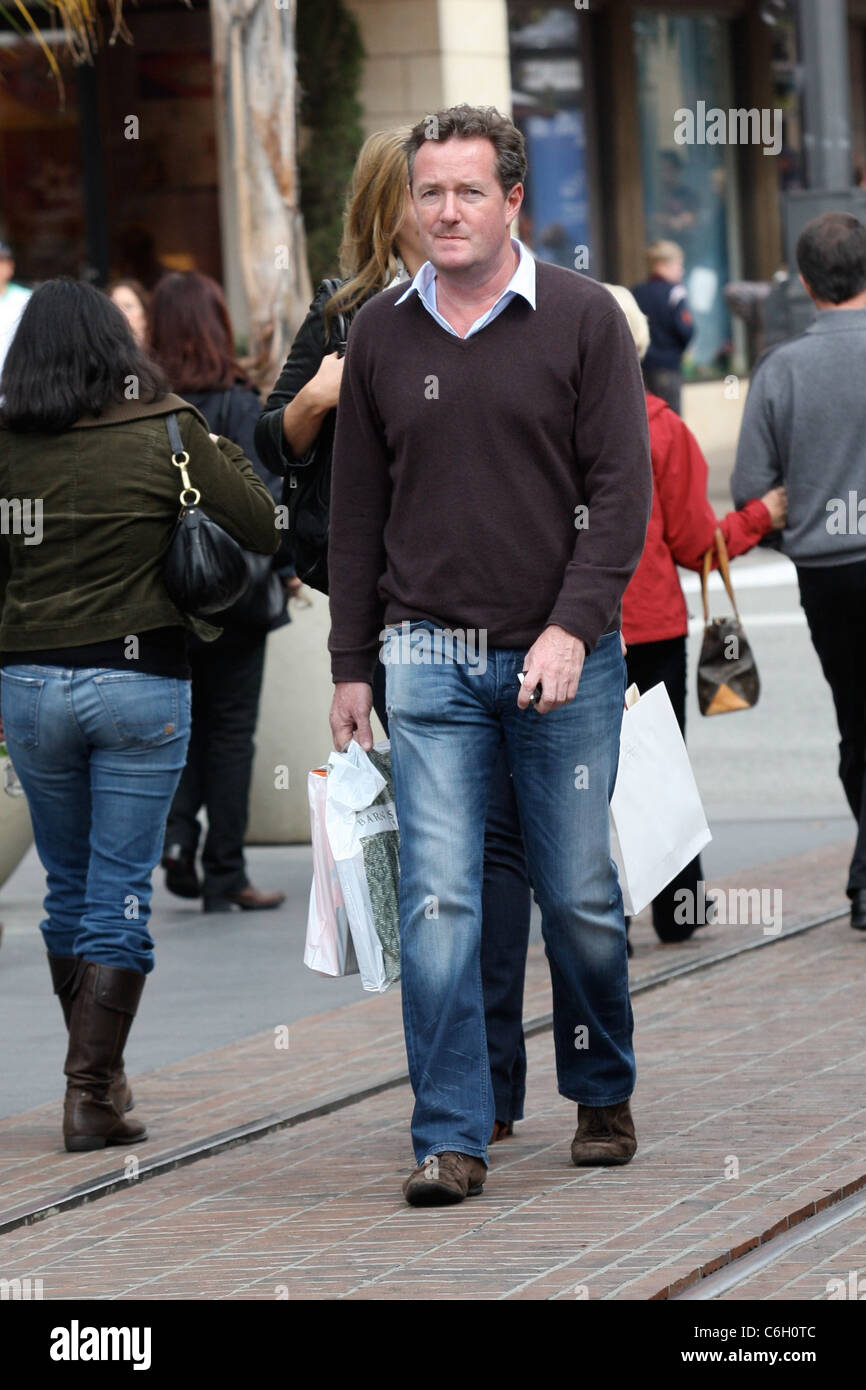 Piers Morgan out shopping at The Grove mall in Hollywood Los Angeles ...