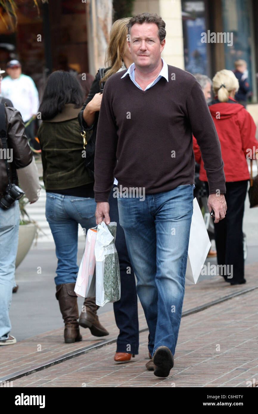 Piers Morgan out shopping at The Grove mall in Hollywood Los Angeles ...