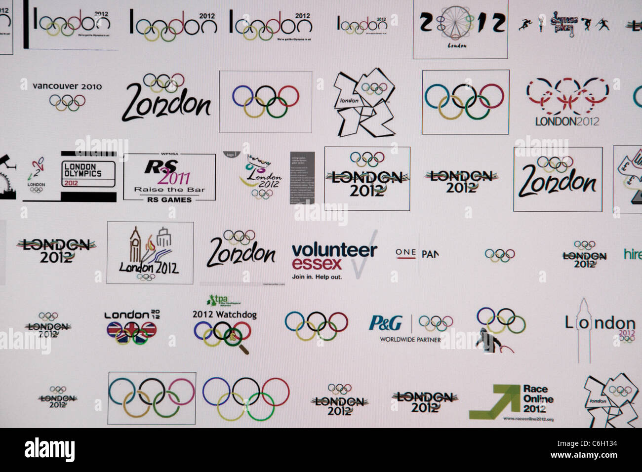Internet land computer graphic of London Olympics symbol logos The ...
