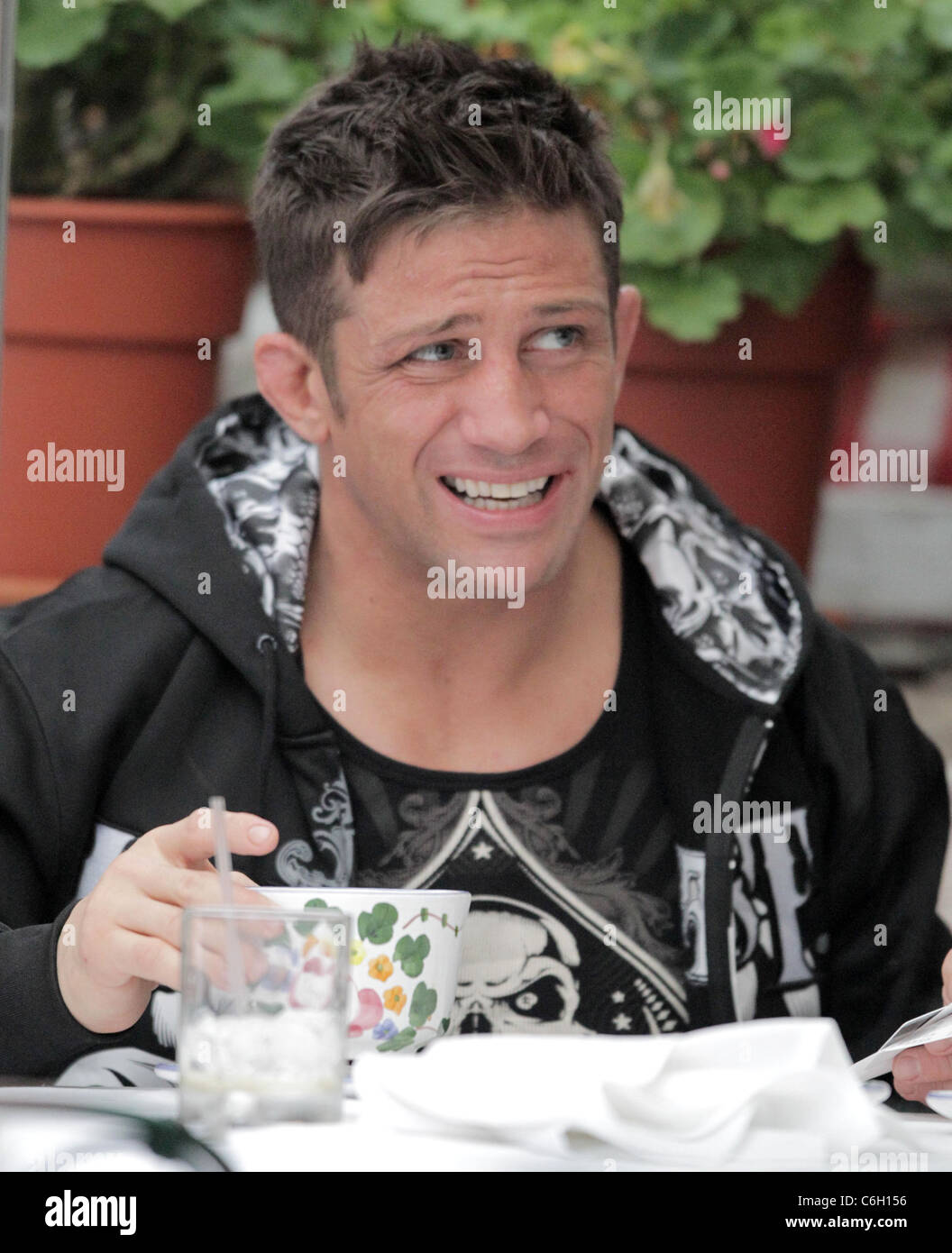 Alex Reid having lunch with his wife Katie Price and friends at the Ivy ...