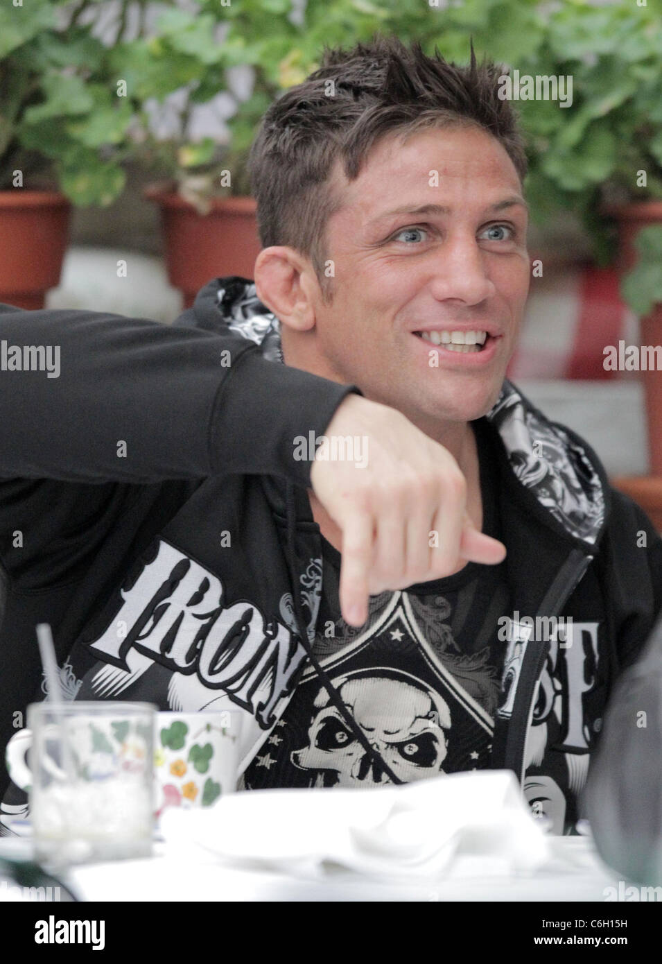 Alex Reid having lunch with his wife Katie Price and friends at the Ivy ...