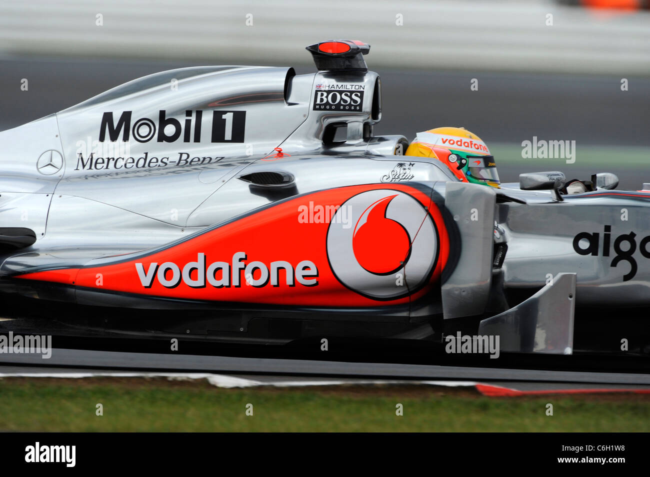 Lewis Hamilton In Vodafone Mclaren High Resolution Stock Photography ...