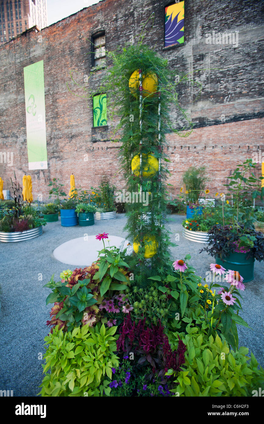 Corporation-Owned Downtown Park/Community Garden in Detroit Stock Photo ...