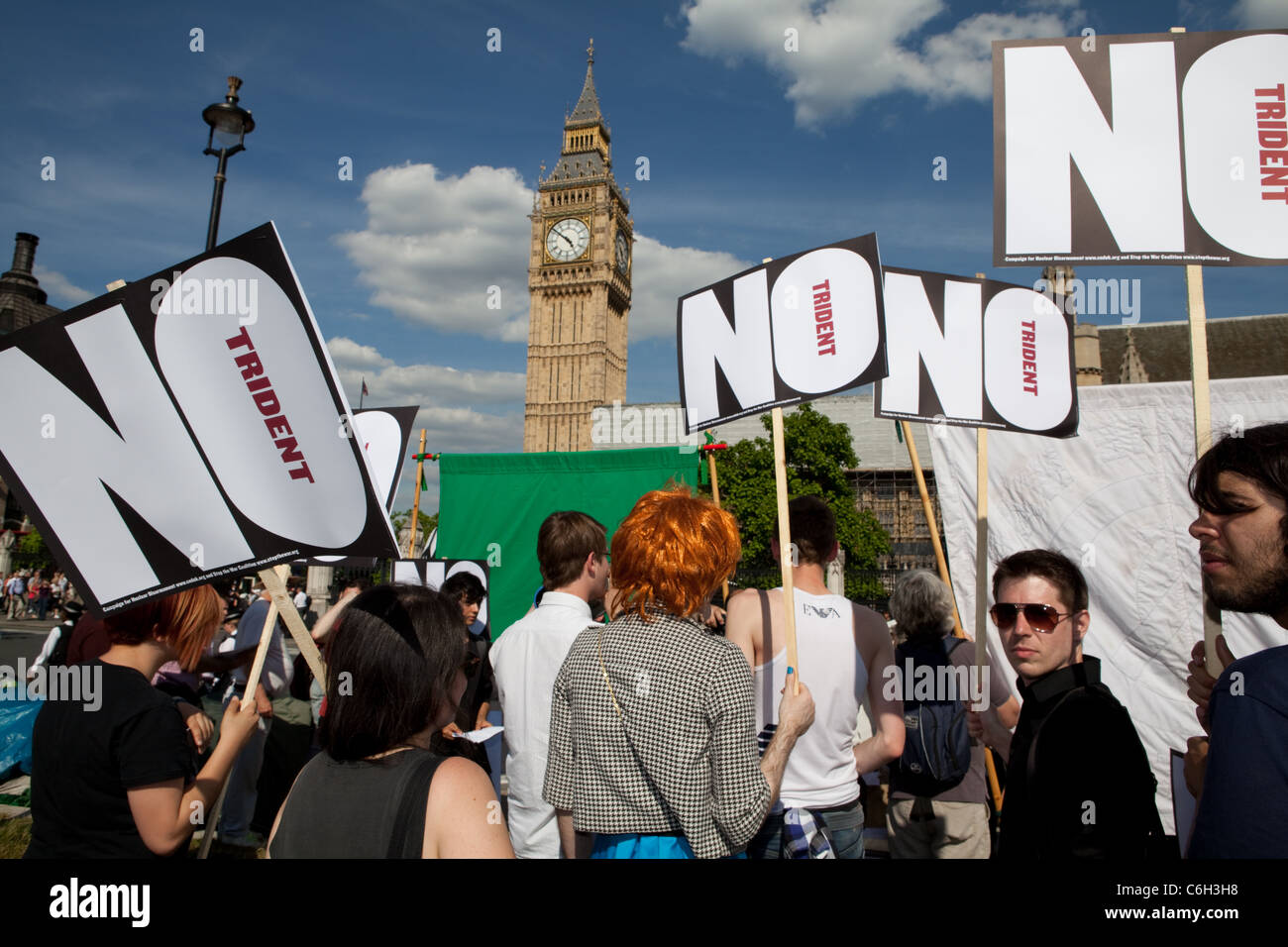 Protesters banners nuclear hi-res stock photography and images - Alamy