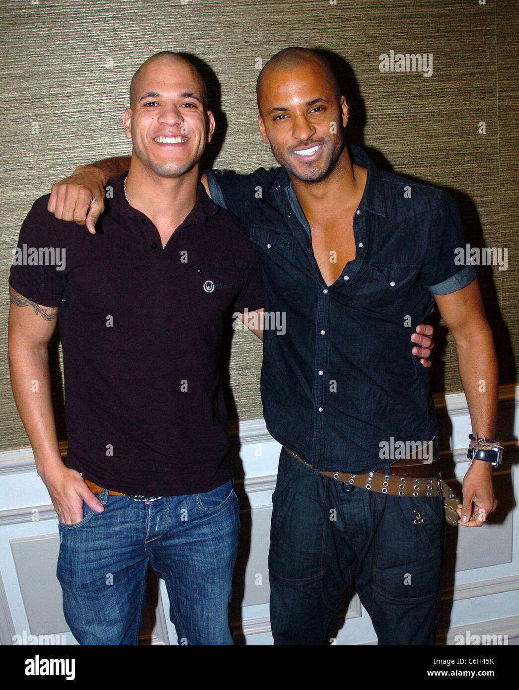Ricky Whittle with his brother Chris at The Bank nightclub County Down ...