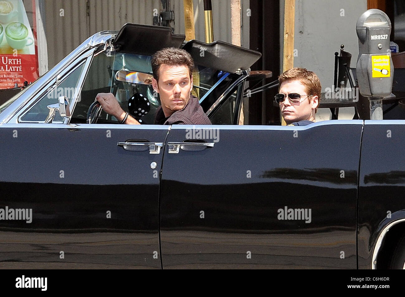 Kevin Dillon and Kevin Connolly Cast members on the set of 'Entourage ...