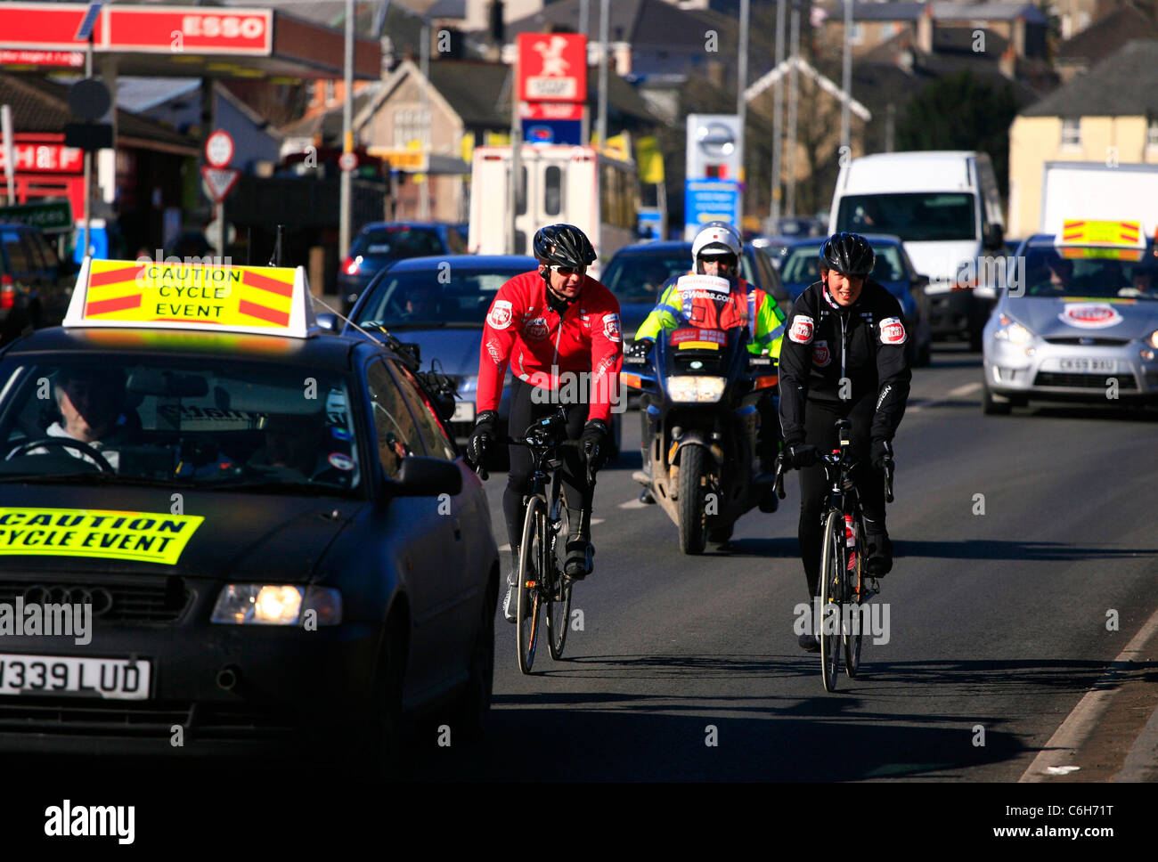 Miranda Hart taking part in The BT Sport Relief Million Pound Bike Ride ...
