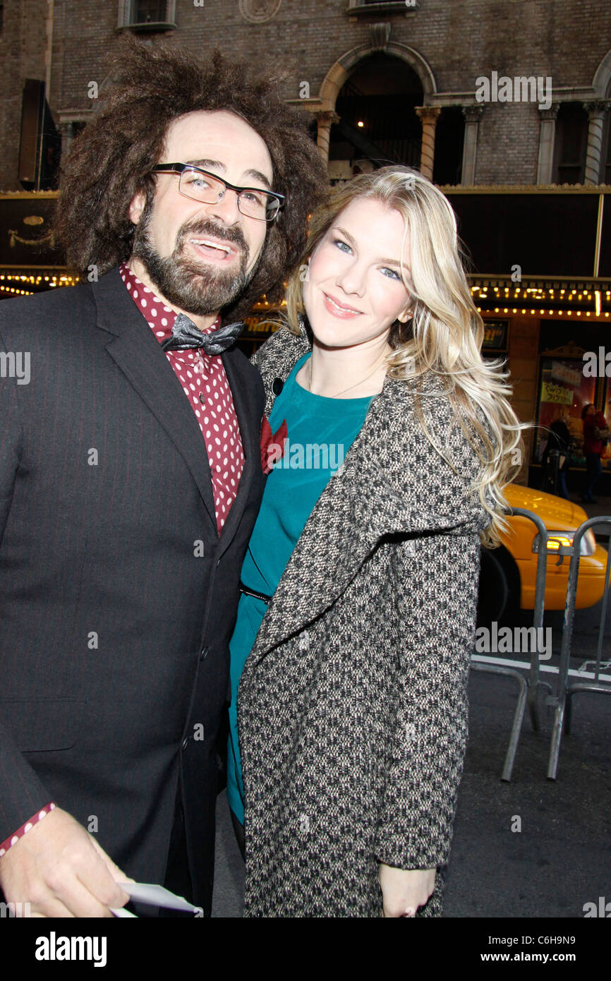 Adam Duritz poses with Lily Rabe Opening night of the Manhattan Theatre ...
