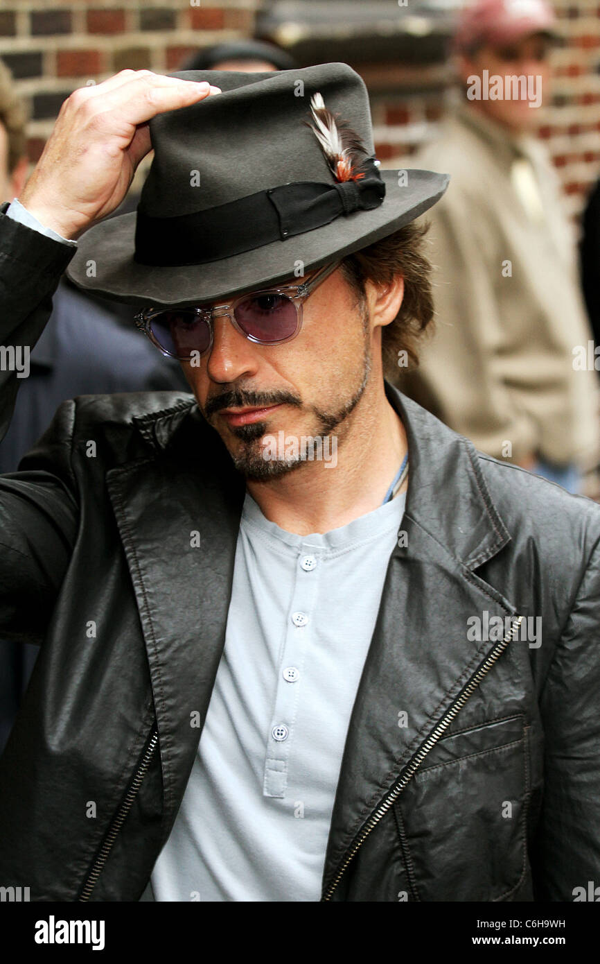 Robert Downey Jr. outside the Ed Sullivan Theater for the 'Late Show ...