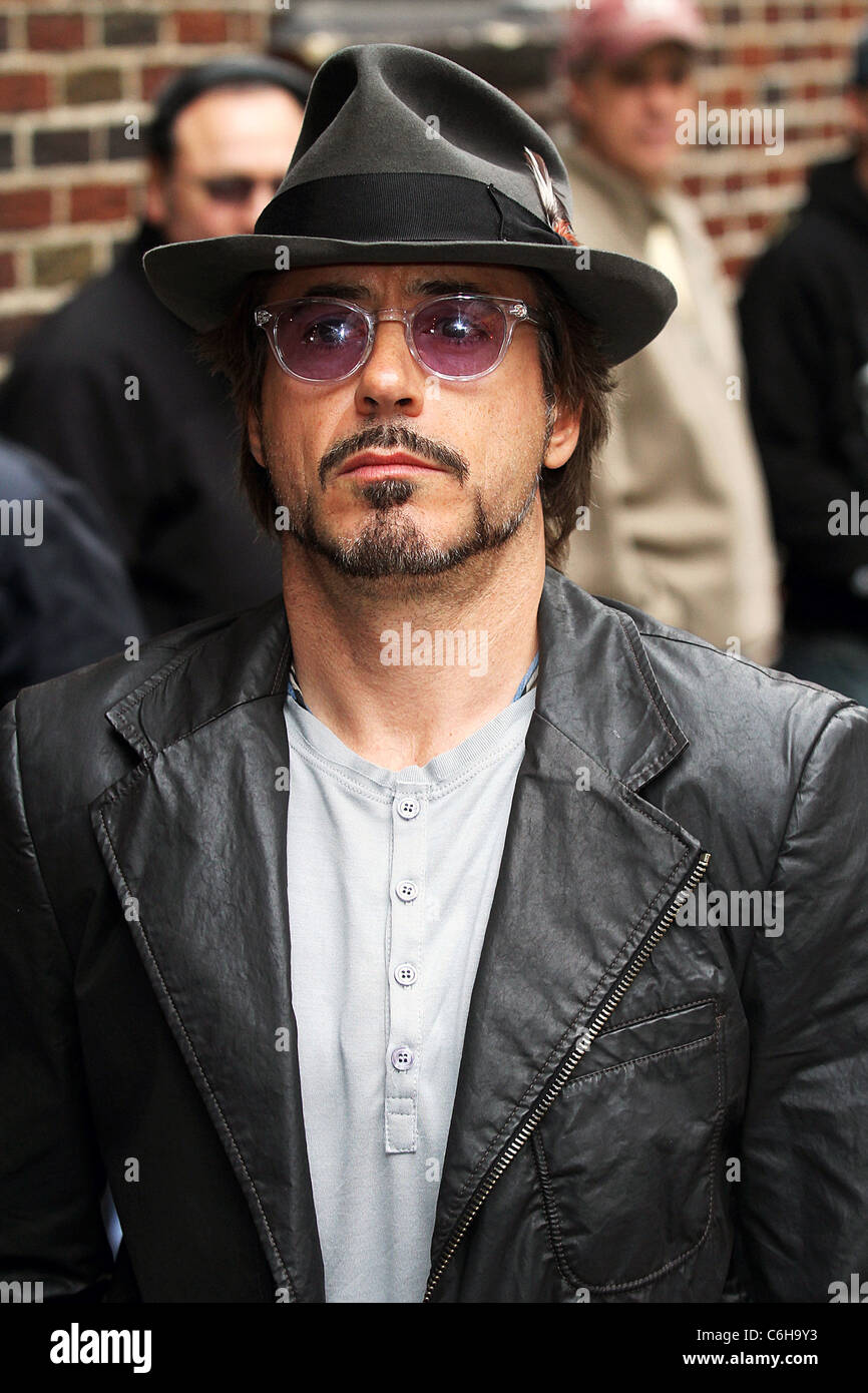 Robert Downey Jr. outside the Ed Sullivan Theater for the 'Late Show ...