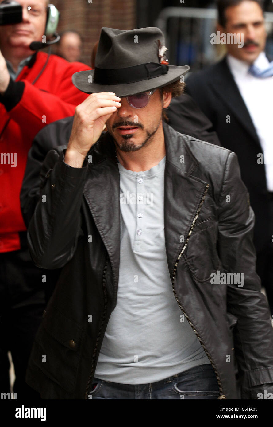 Robert Downey Jr. outside the Ed Sullivan Theater for the 'Late Show ...