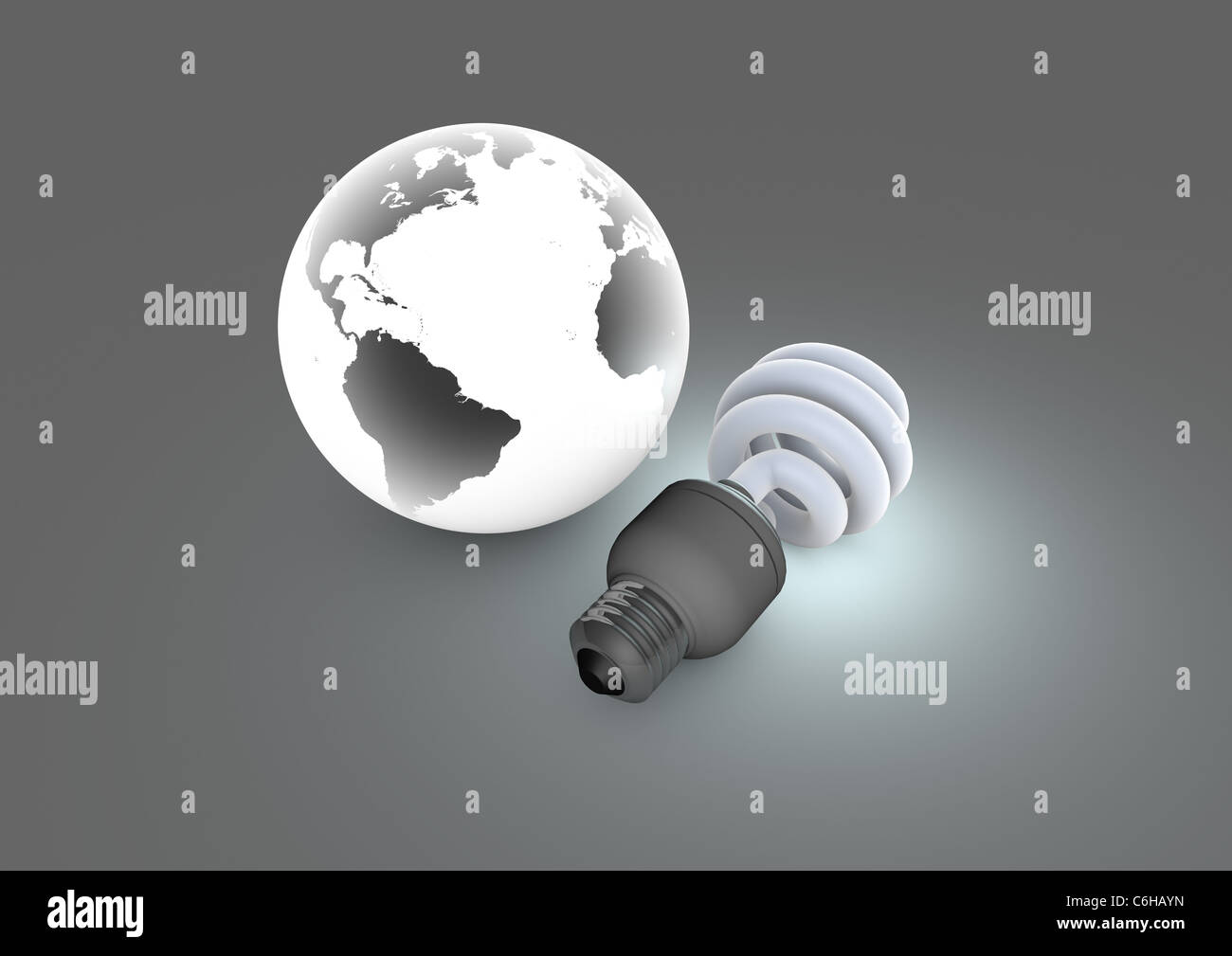 Eco-friendly light bulb and the planet Stock Photo - Alamy