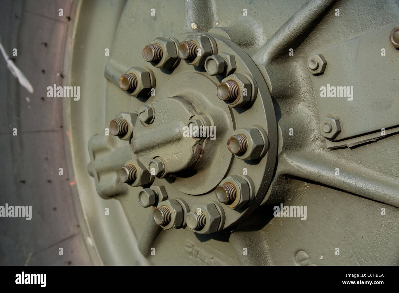 Wheel of military vehicle Stock Photo - Alamy