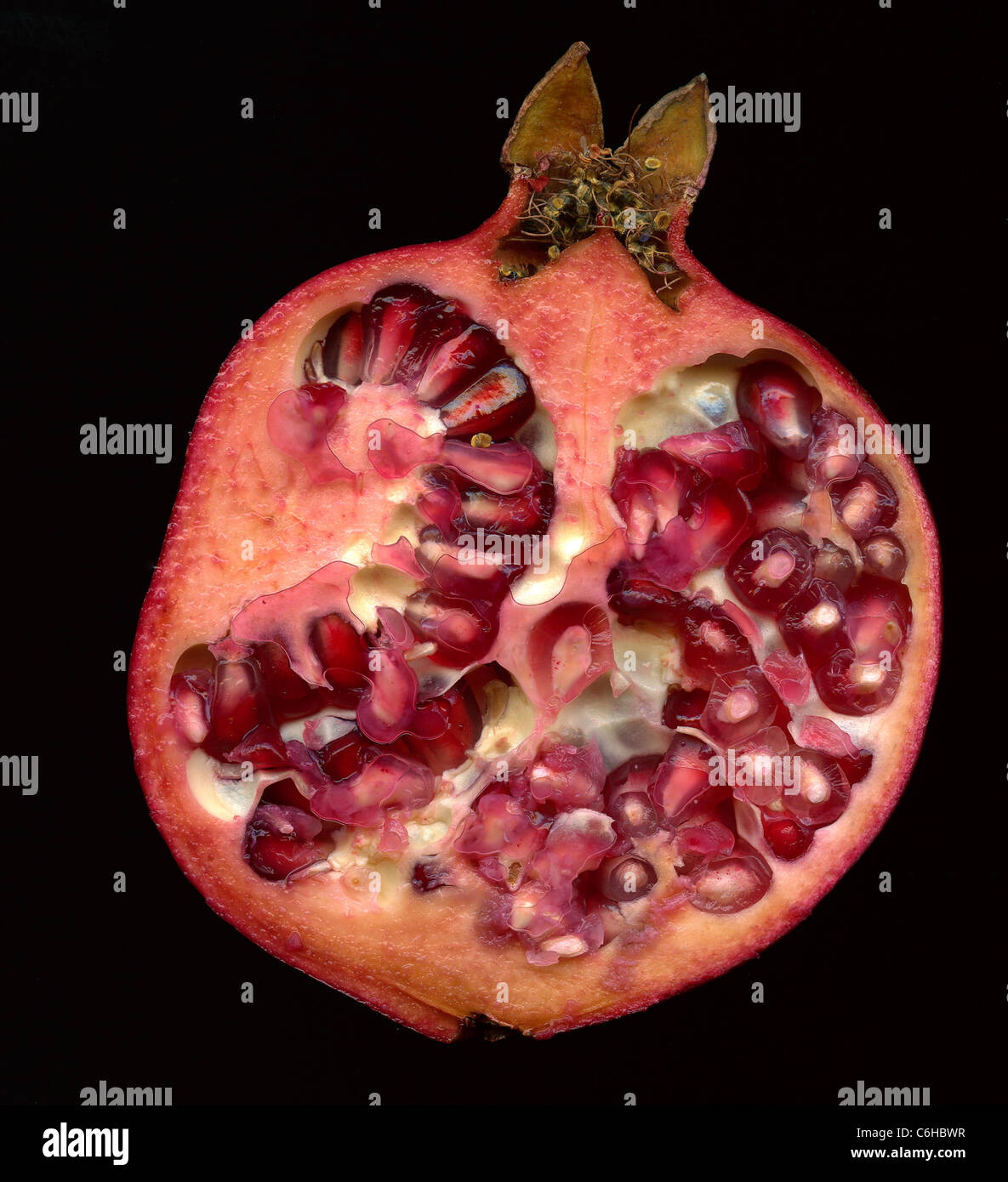 Cross section of Pomegranate Stock Photo - Alamy