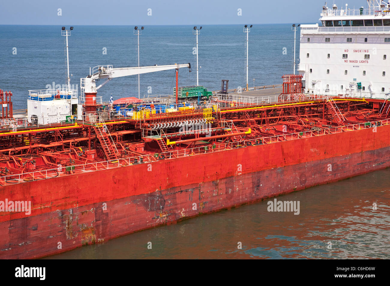 Ethanol tanker ship 'Bright World' at port in San Salvador, El Salvador ...