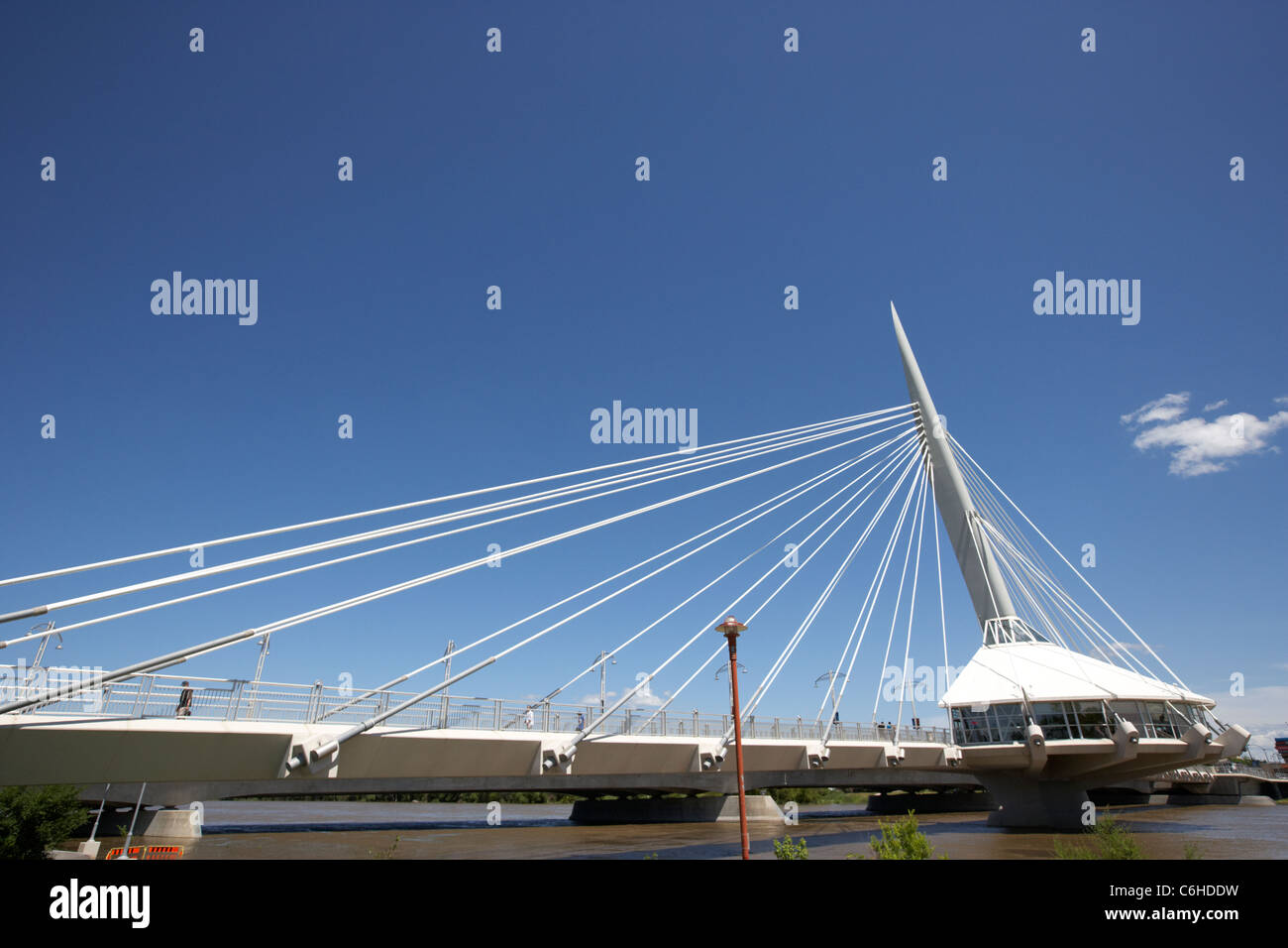 esplanade riel pedestrian bridge the forks Winnipeg Manitoba Canada ...