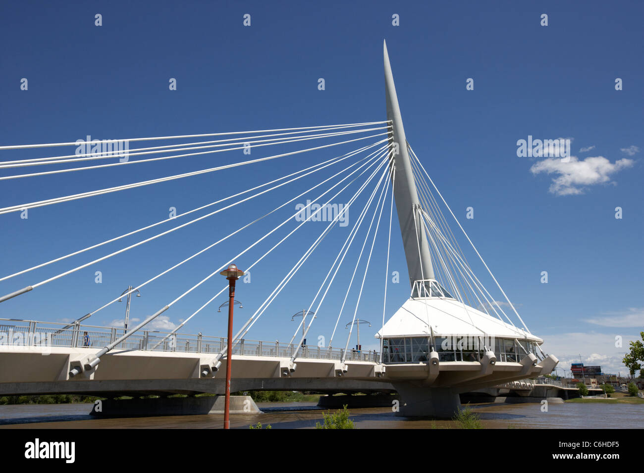 esplanade riel pedestrian bridge the forks Winnipeg Manitoba Canada ...
