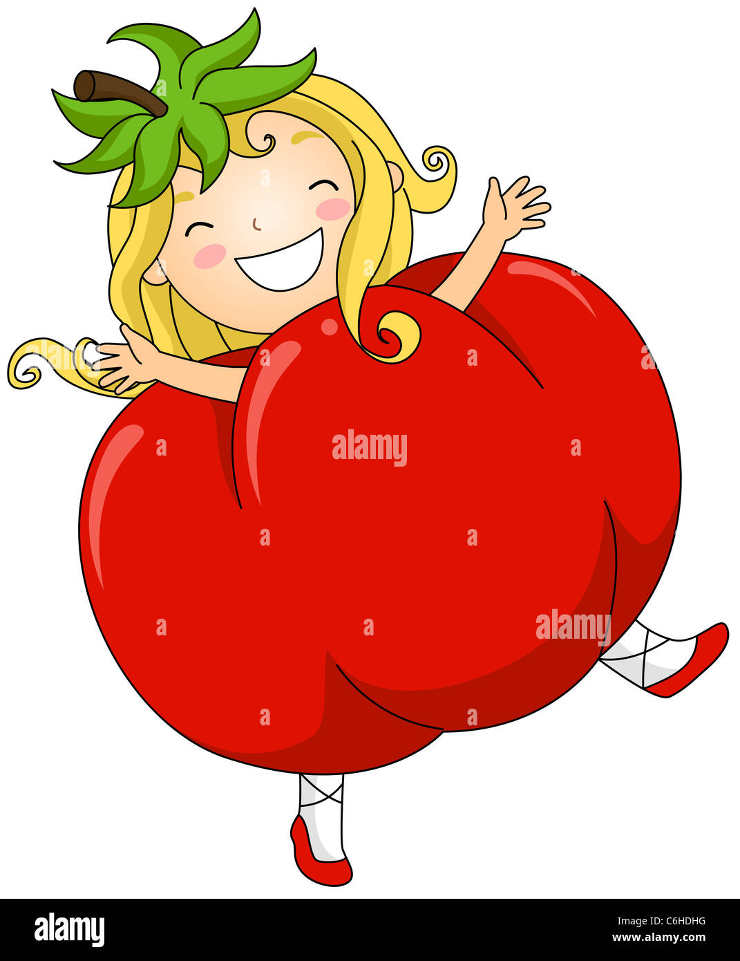 Cartoon Tomato Girl