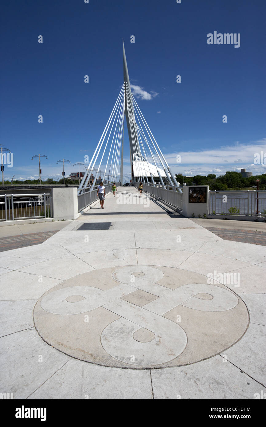 esplanade riel pedestrian bridge the forks Winnipeg Manitoba Canada ...