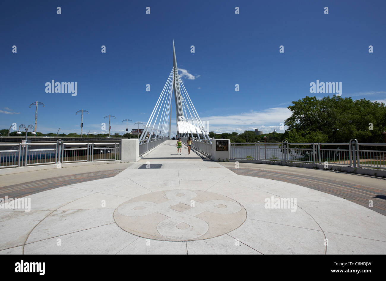esplanade riel pedestrian bridge the forks Winnipeg Manitoba Canada ...