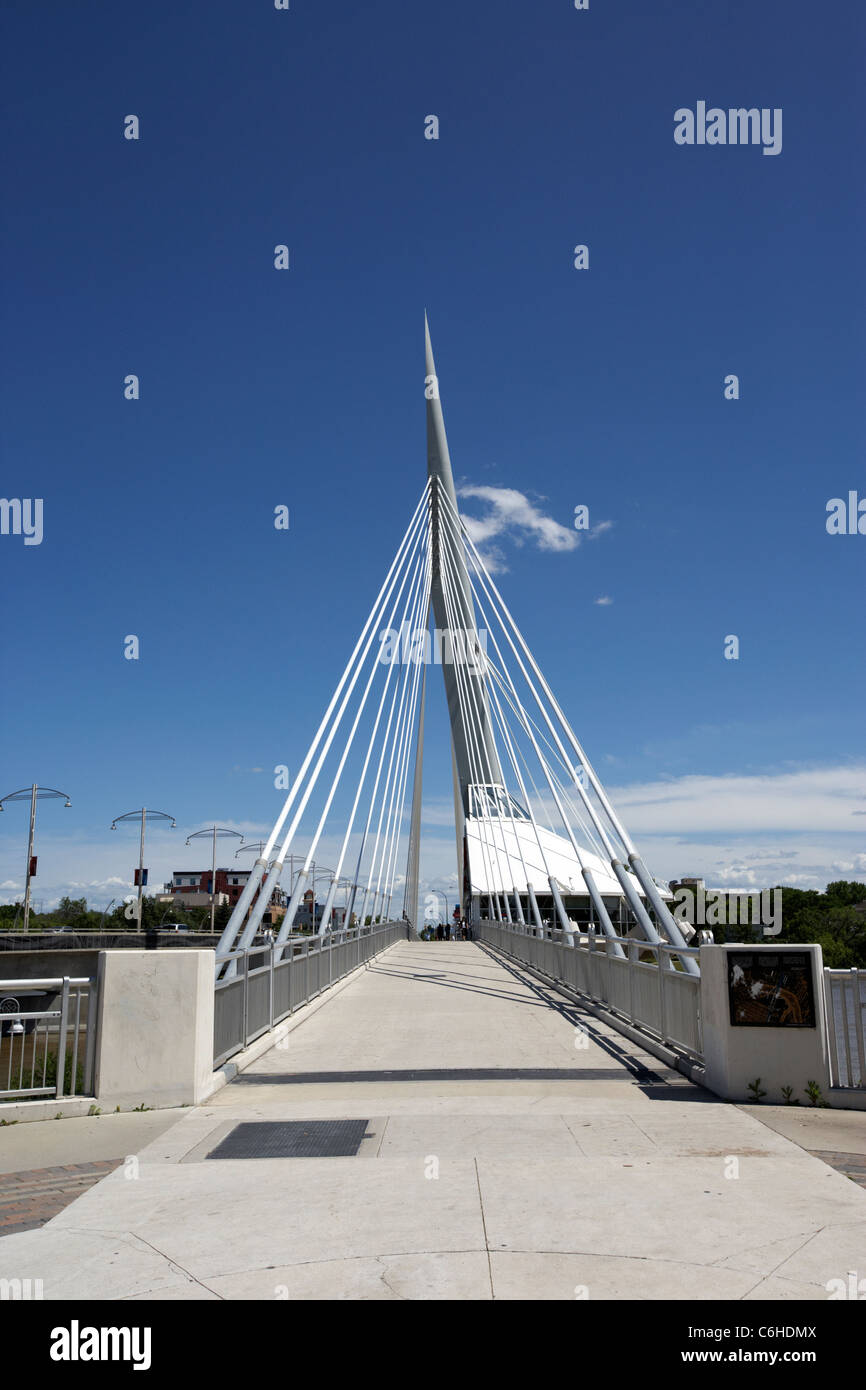 esplanade riel pedestrian bridge the forks Winnipeg Manitoba Canada ...