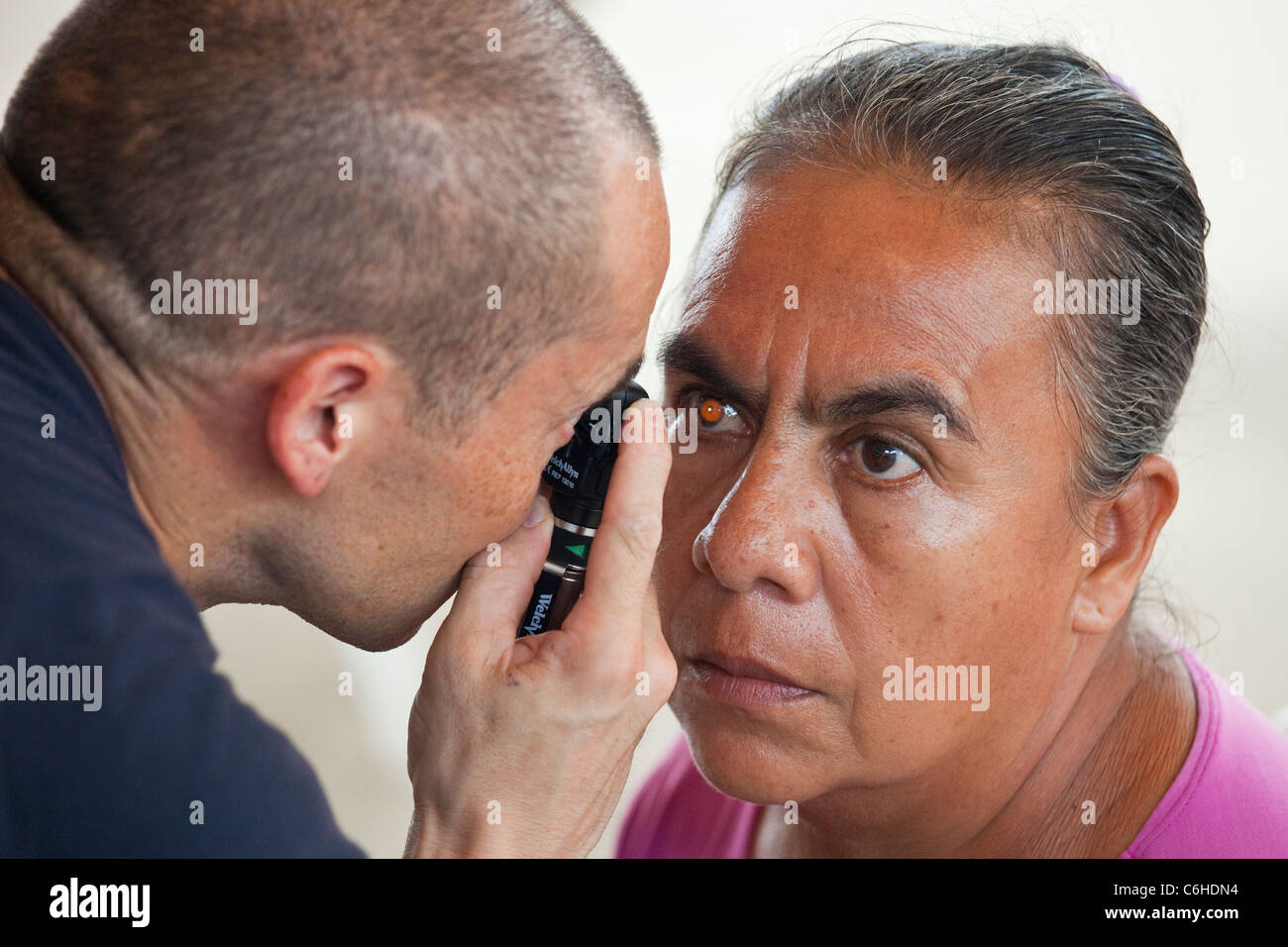 Eye exams from the USNS Comfort Hospital Ship in San Salvador, El ...