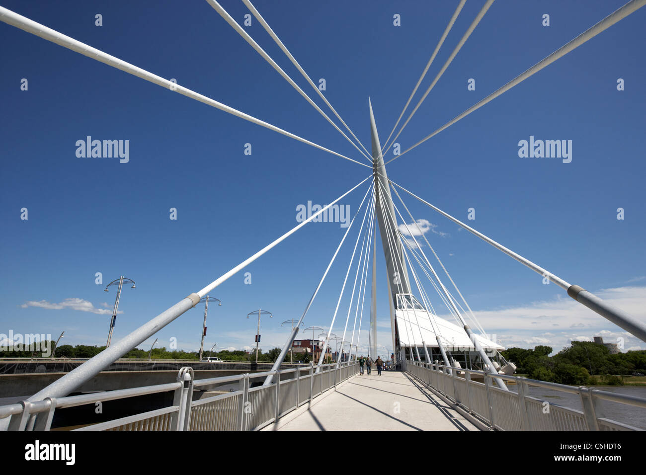 esplanade riel pedestrian bridge the forks Winnipeg Manitoba Canada ...