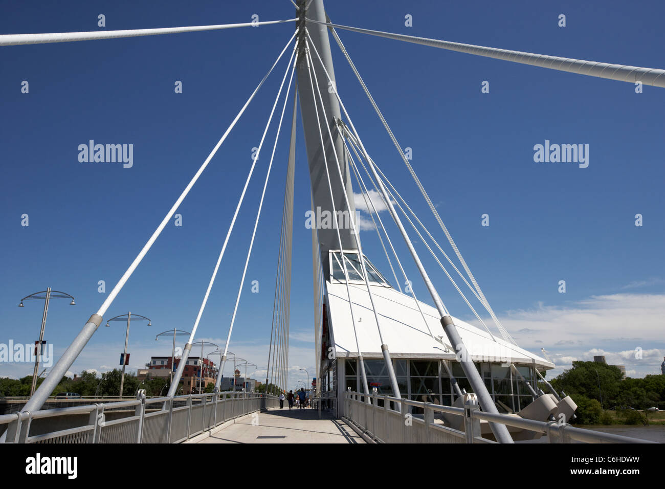 esplanade riel pedestrian bridge the forks Winnipeg Manitoba Canada ...