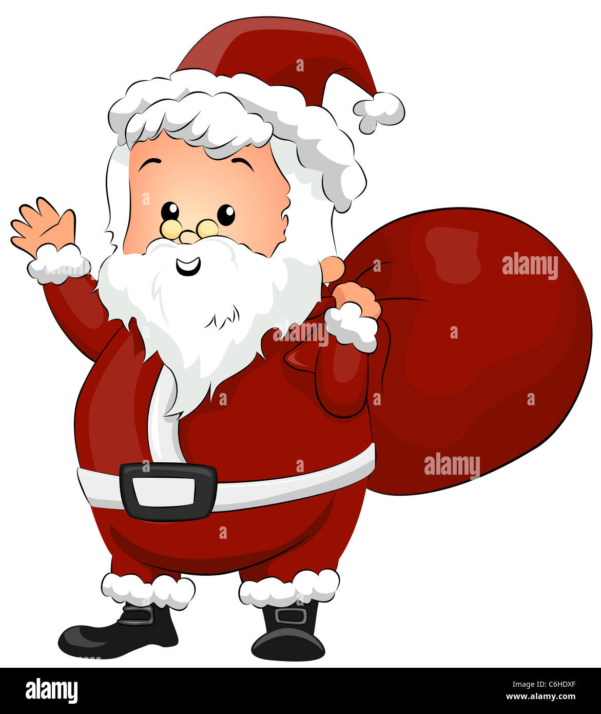Illustration Featuring a Man Dressed Like Santa Claus Stock Photo - Alamy