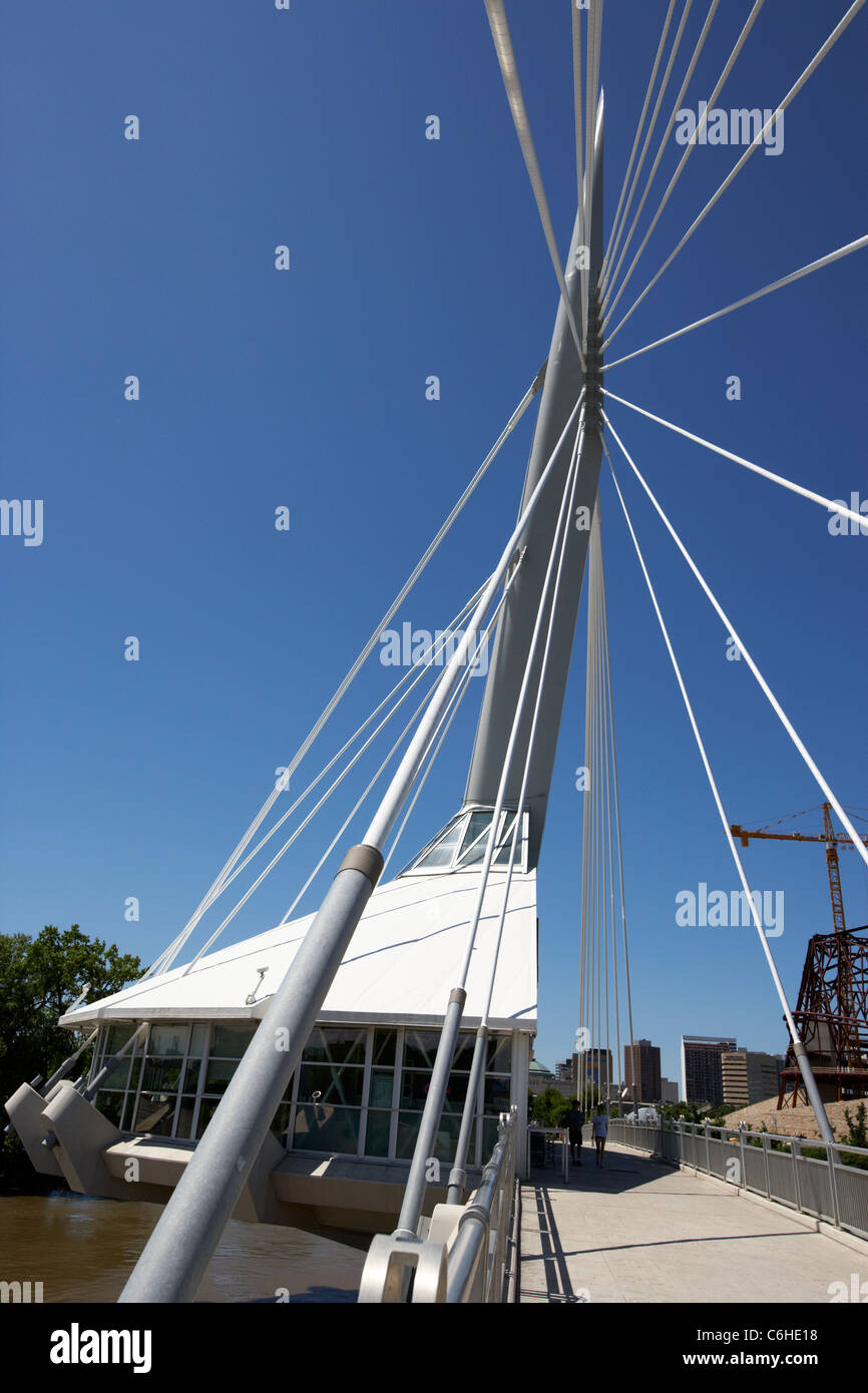 esplanade riel pedestrian bridge the forks Winnipeg Manitoba Canada ...