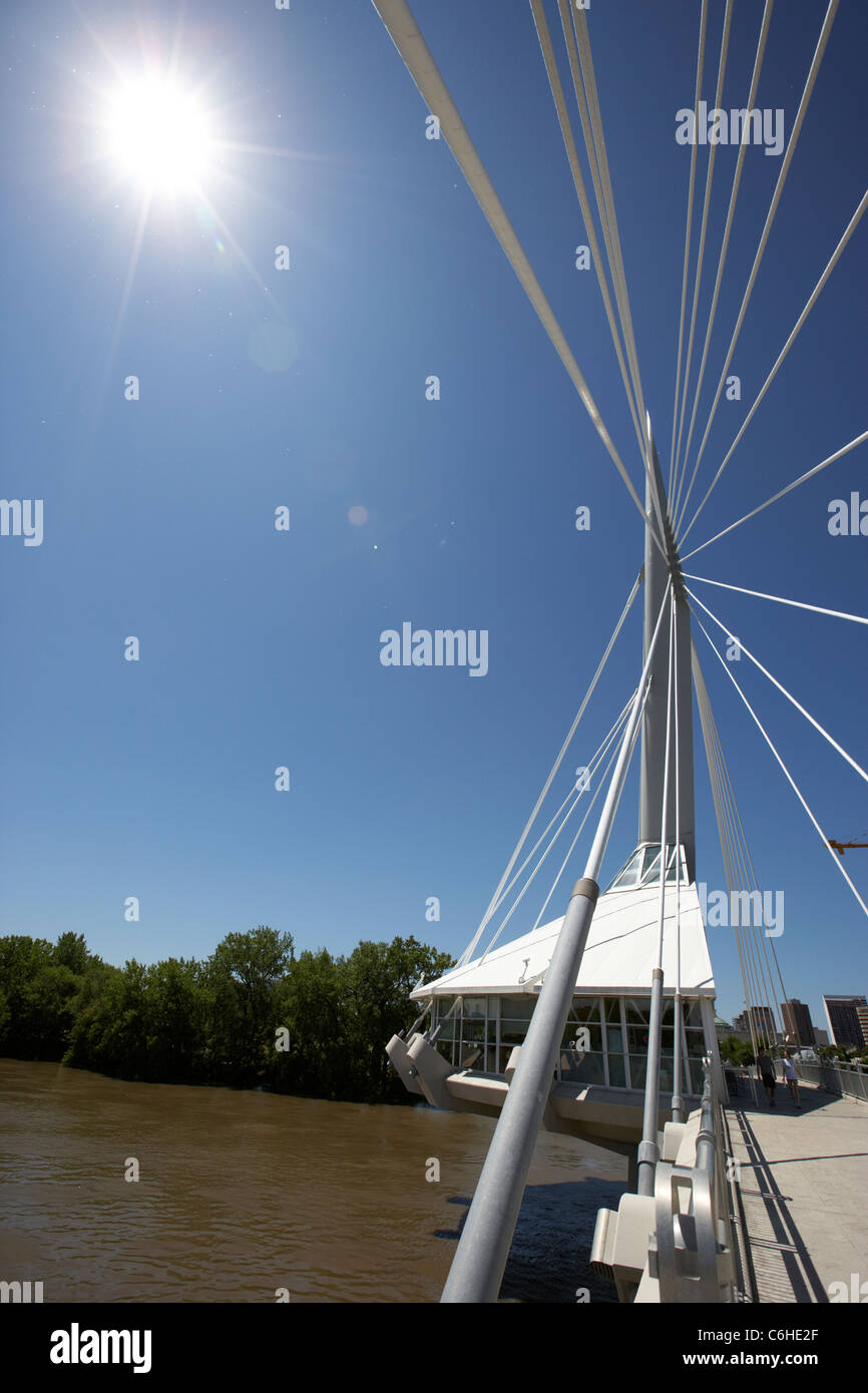 esplanade riel pedestrian bridge the forks Winnipeg Manitoba Canada ...