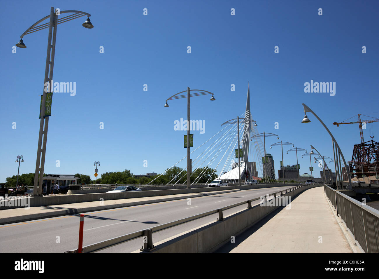provencher bridge and esplanade riel pedestrian bridge the forks ...