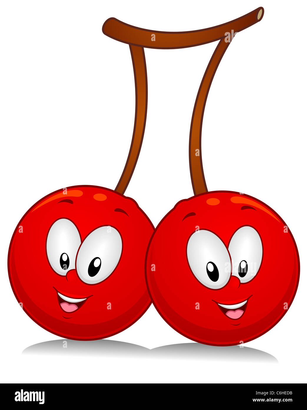 A Pair of Cherry Characters Poised Side by Side Stock Photo - Alamy