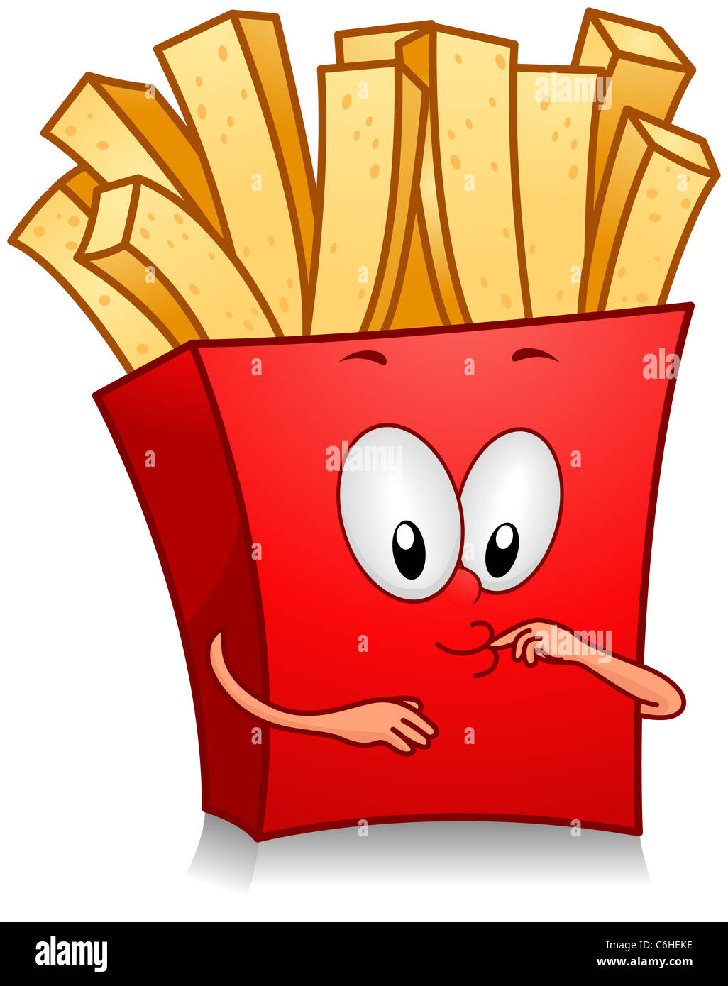 Illustration of Fries Character Stock Photo - Alamy