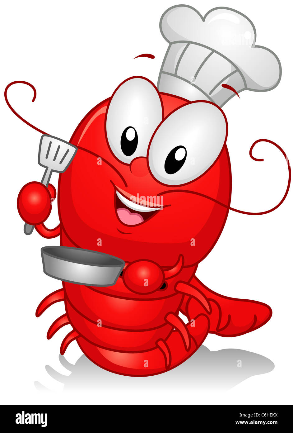 Illustration of a Lobster Character Dressed as a Chef Stock Photo - Alamy