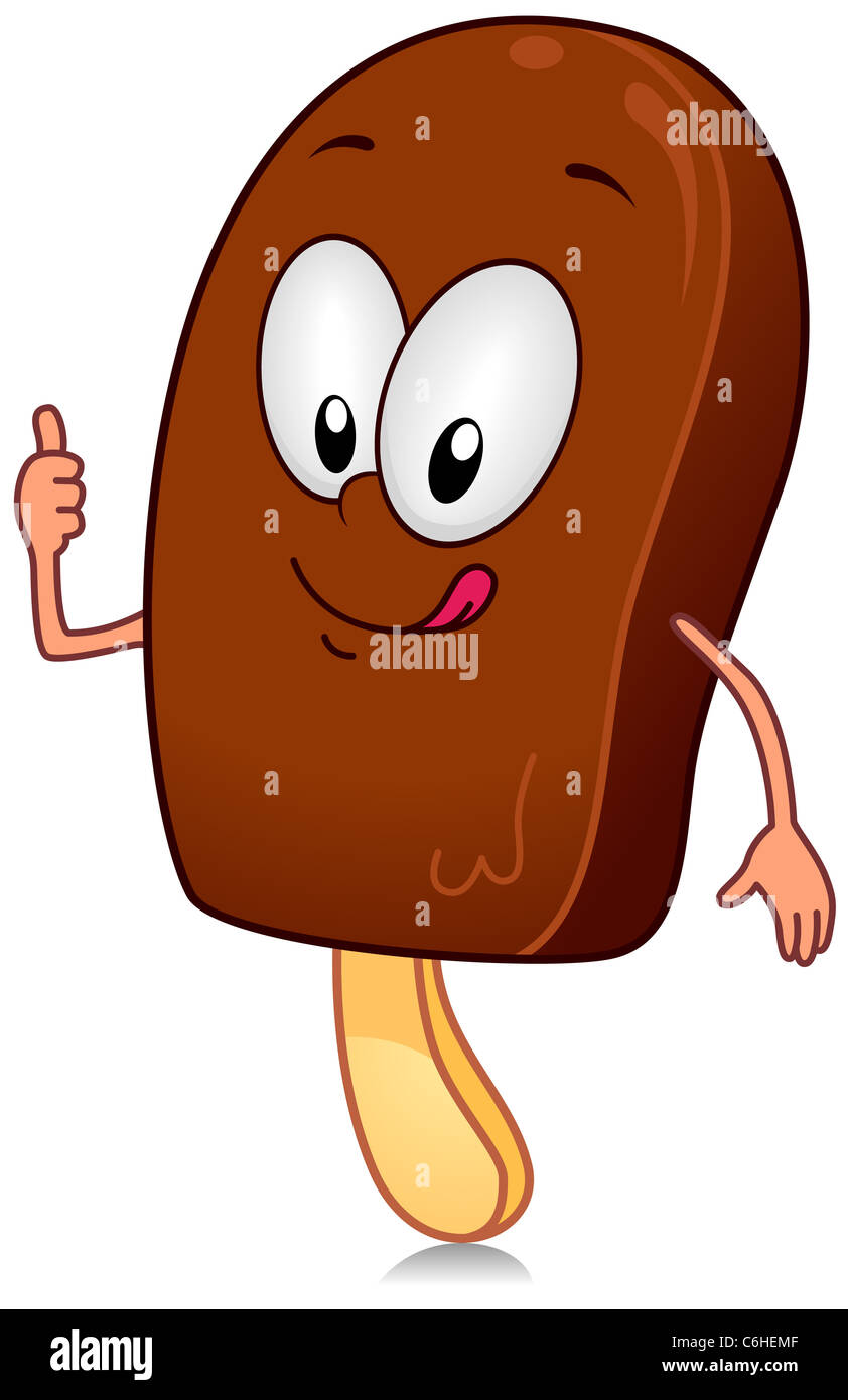 Illustration of a Popsicle Character Stock Photo - Alamy
