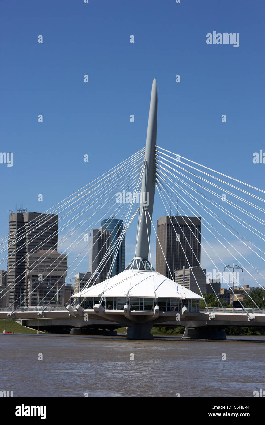 esplanade riel pedestrian bridge the forks Winnipeg Manitoba Canada ...