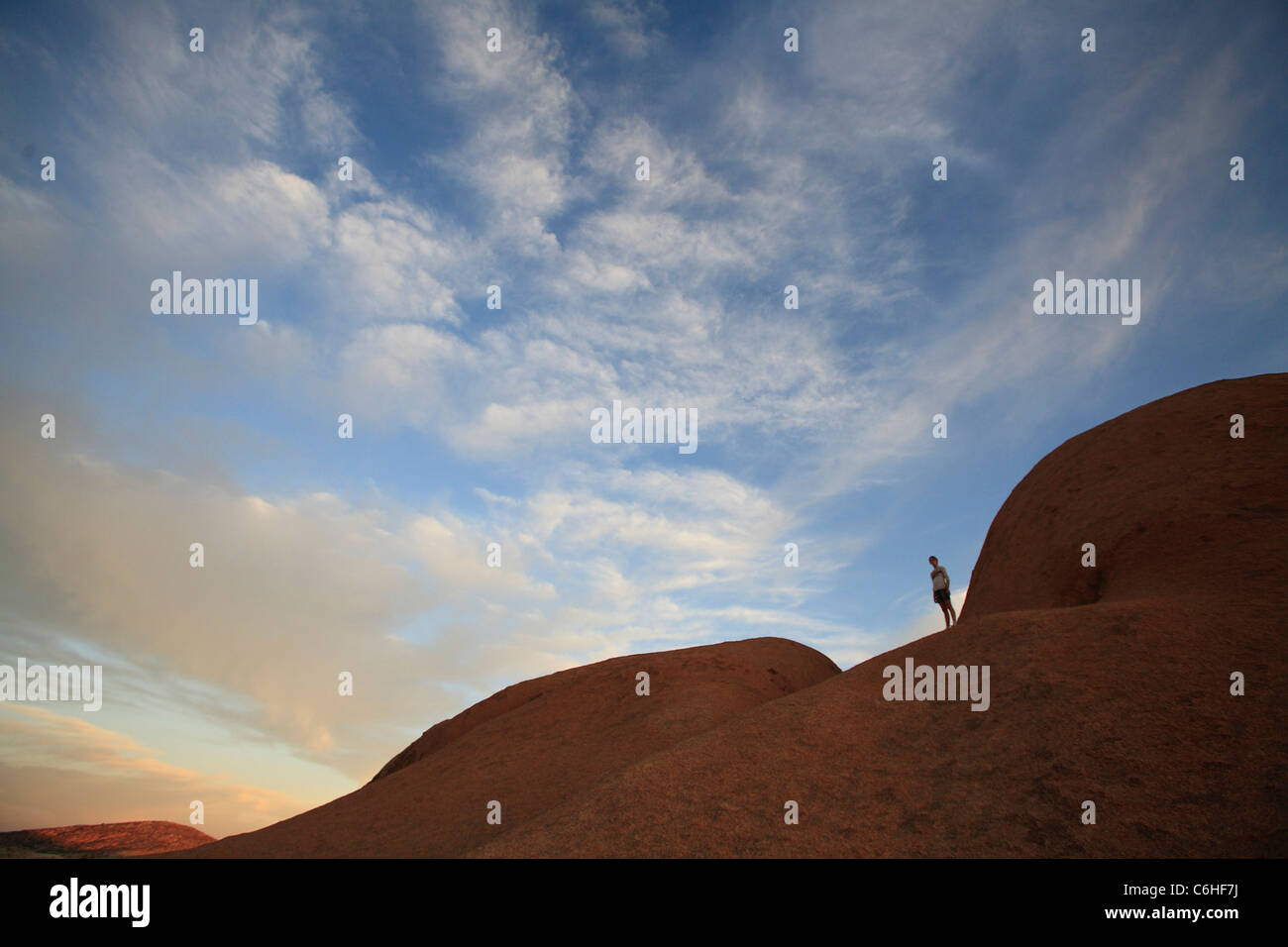 Hiker standing on a rock hi-res stock photography and images - Alamy