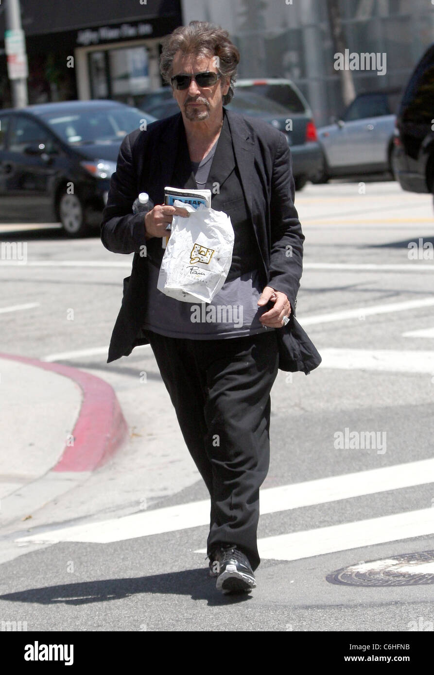 Actor Al Pacino leaving Le Pain Cafe after having lunch West Hollywood ...