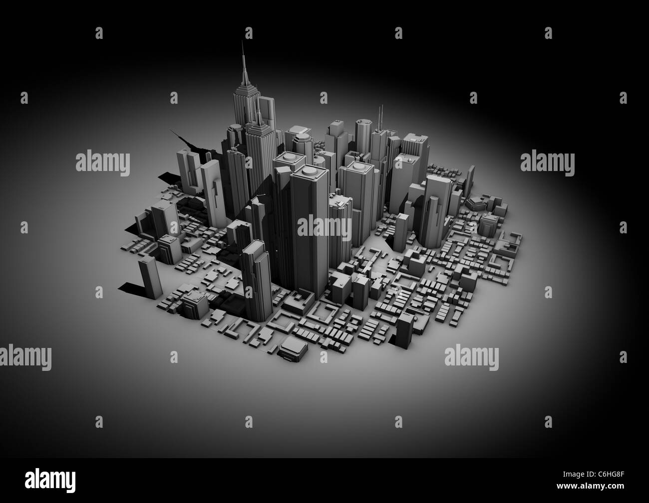 city in a spotlight Stock Photo - Alamy