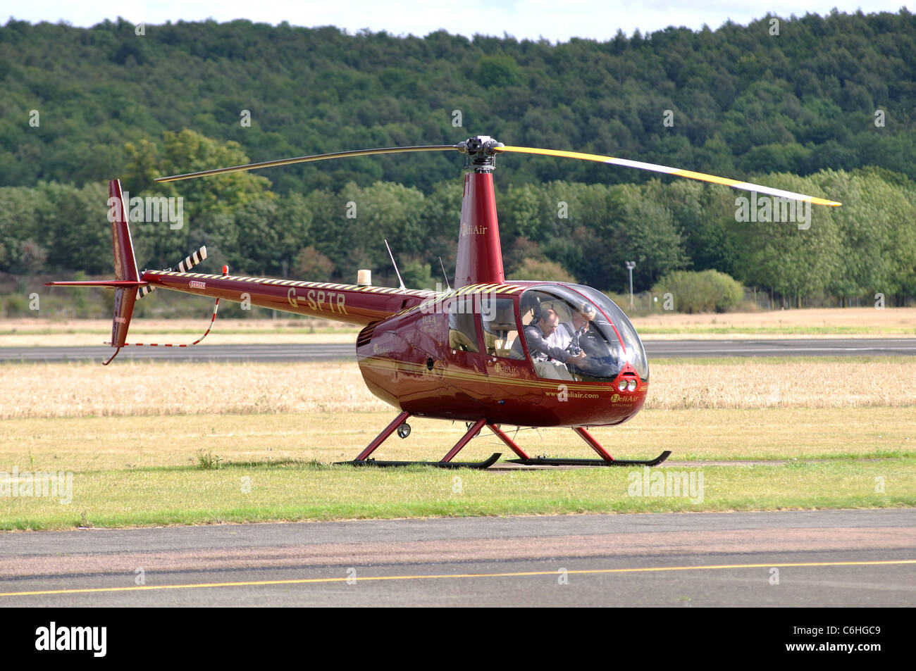 Robinson R44 Raven helicopter at Wellesbourne Airfield, Warwickshire ...