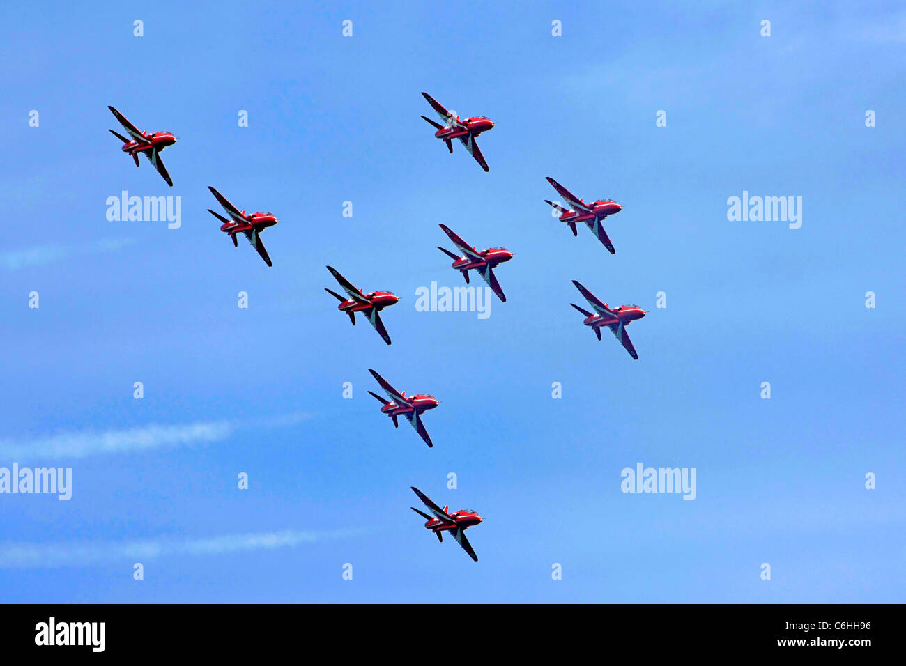 The RAF Red Arrows Display Team Stock Photo - Alamy