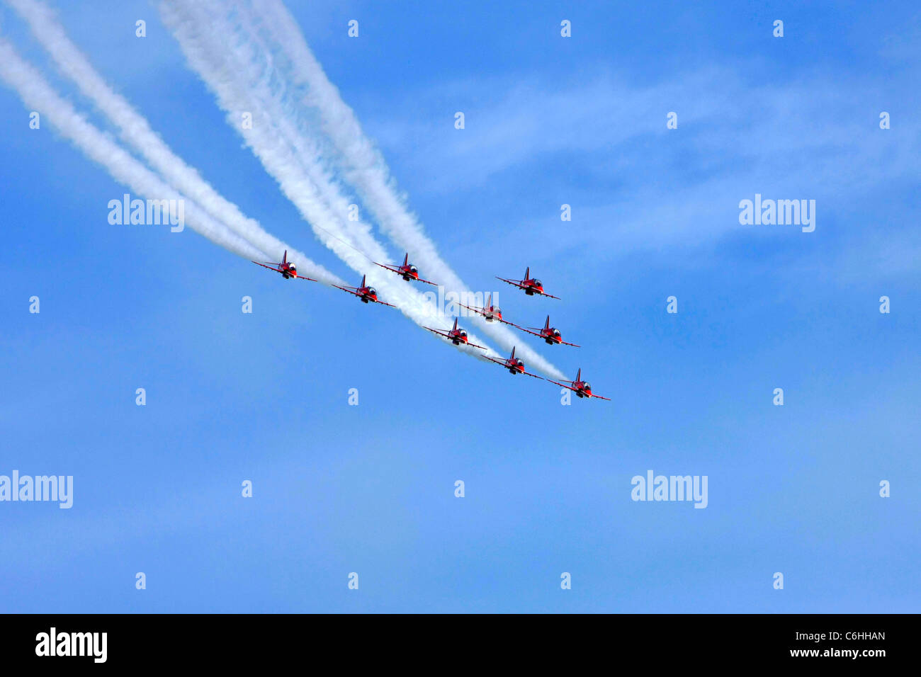 The RAF Red Arrows Display Team Stock Photo - Alamy