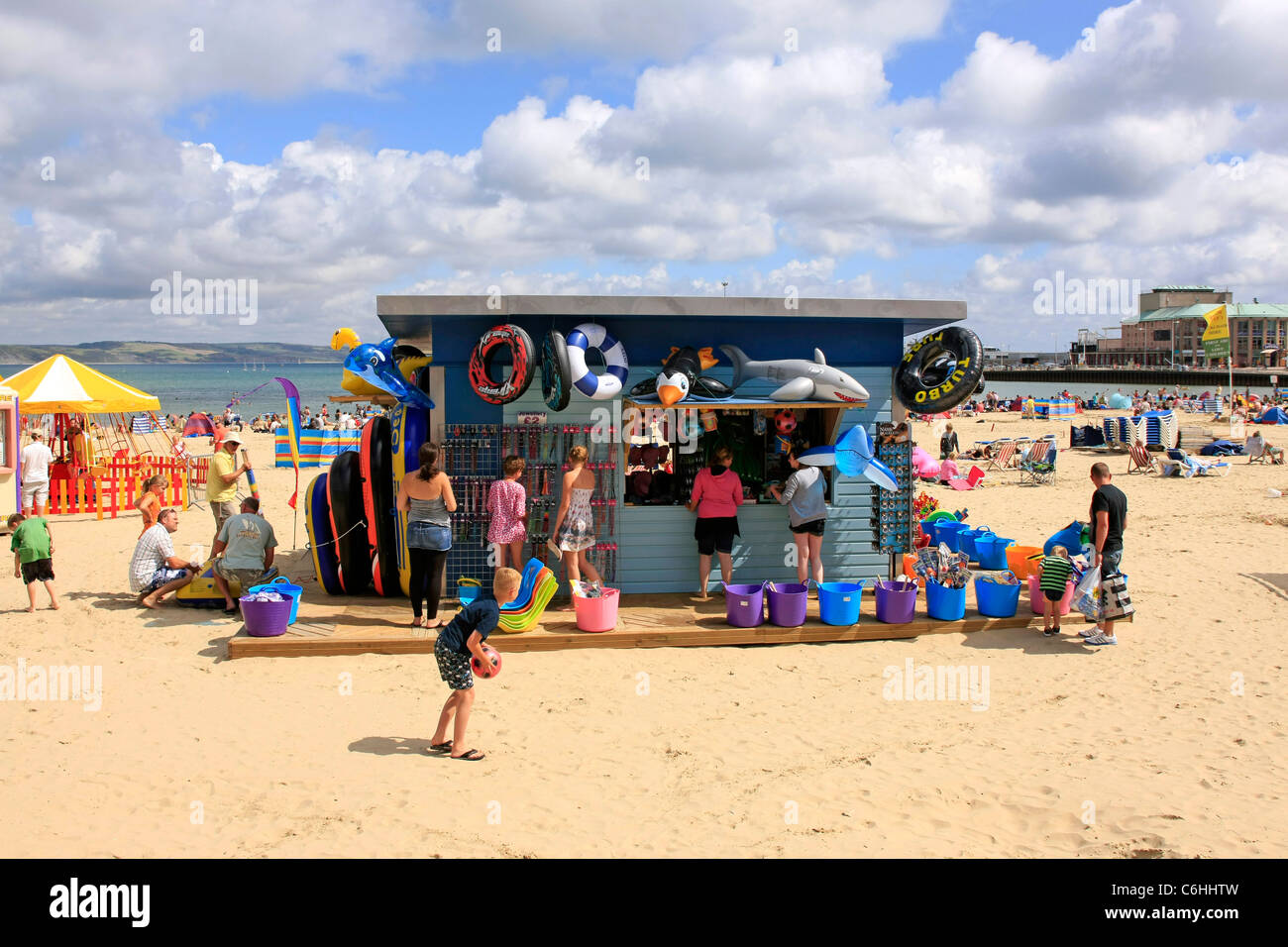 Beach Shop Selling Inflatable Beach High Resolution Stock Photography ...