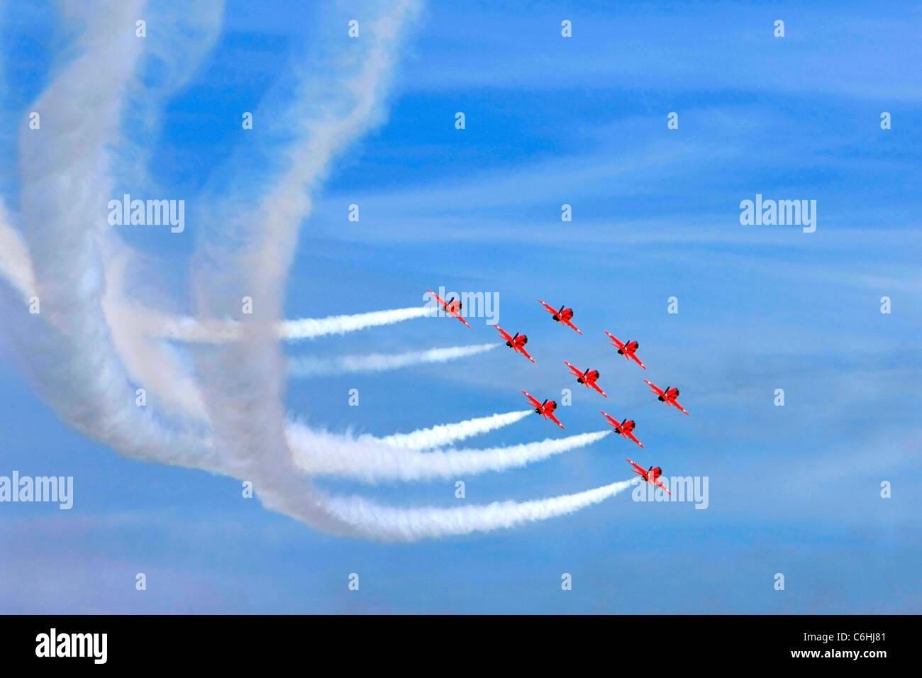 The RAF Red Arrows Display Team Stock Photo - Alamy