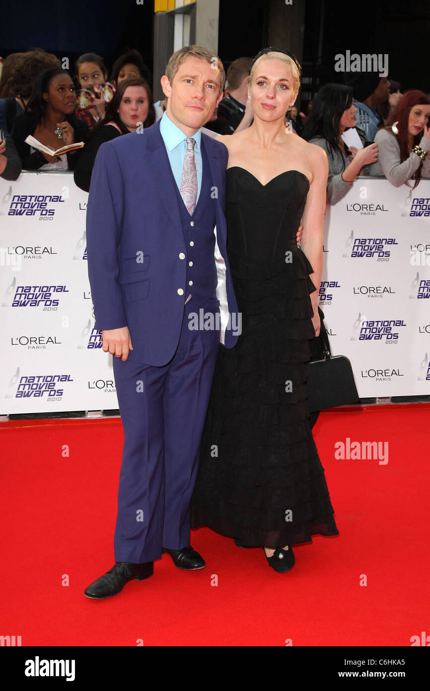 Martin Freeman with his wife The National Movie Awards held at the ...
