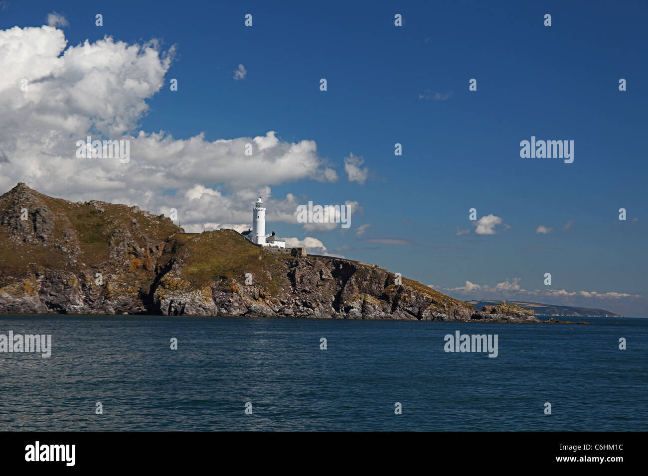 Start Point lighthouse on the coast of South Devon, England, UK Stock ...