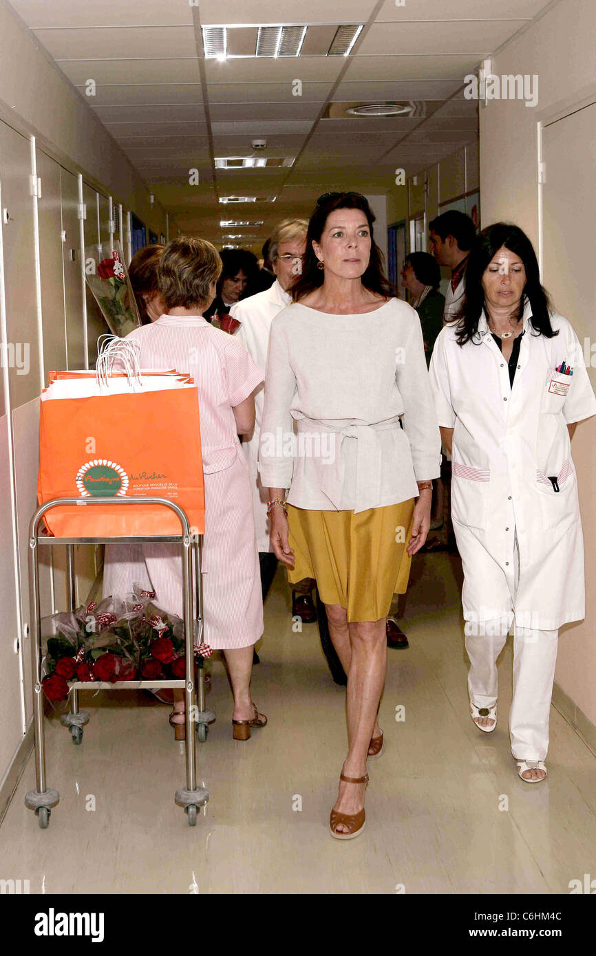 The Princess of Hanover visits the maternity ward at the Princess Grace ...