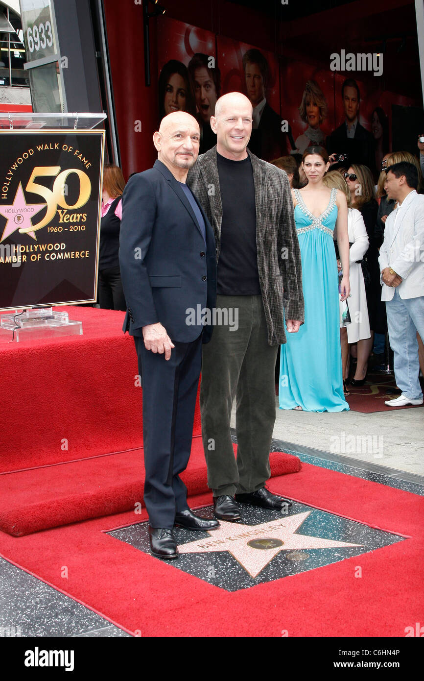 Sir Ben Kingsley and Bruce Willis Sir Ben Kingsley is honoured with a ...